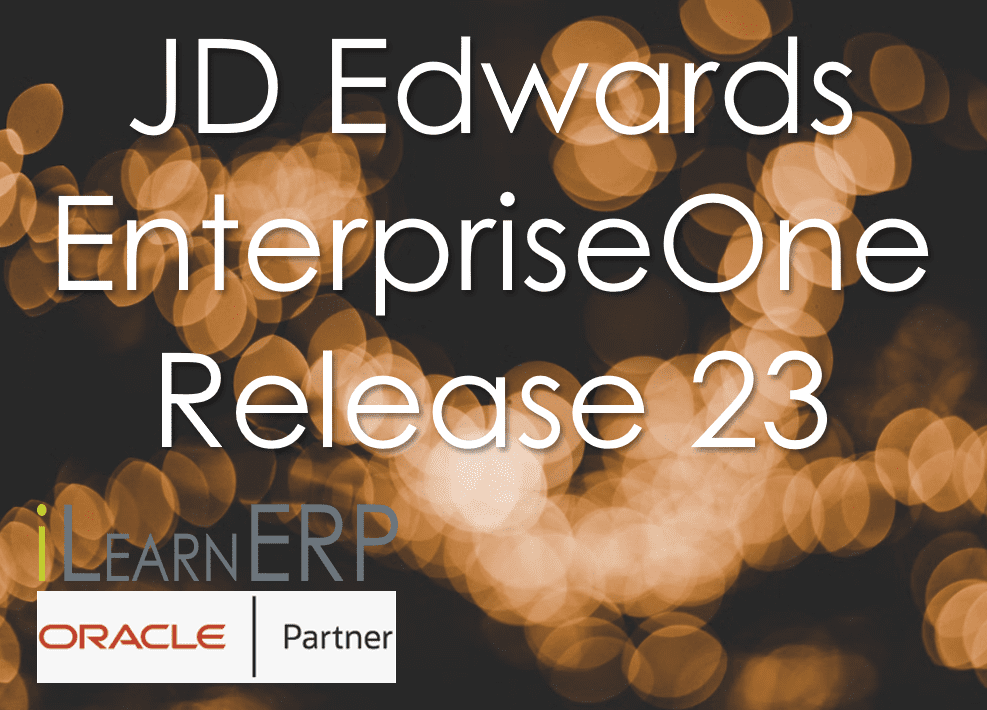 JD Edwards EnterpriseOne Release 23 quick tours